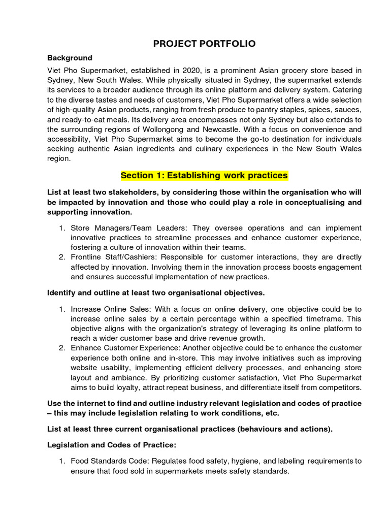 BSBSTR501 Innovation Practices at Viet Pho | PDF | Innovation | Creativity