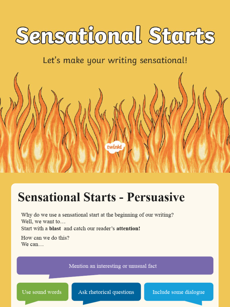 Au t2 e 3140 Sizzling Starts Persuasive Writing Powerpoint Ver 4 | PDF