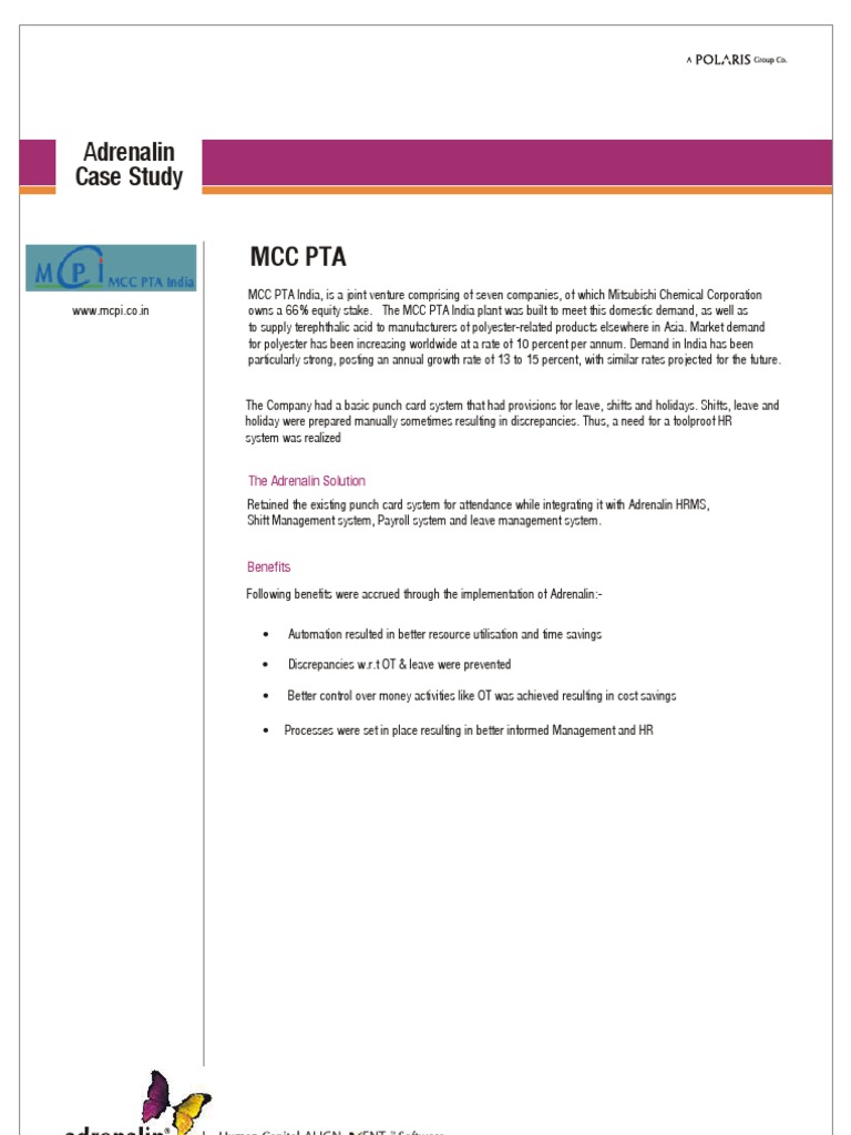 Adrenalin HRMS Case Study for MCC PTA | PDF | Business | Economies