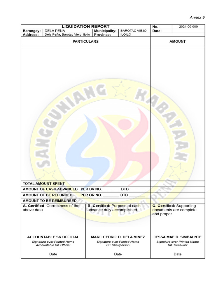 Annex 9 - Liquidation Report | PDF