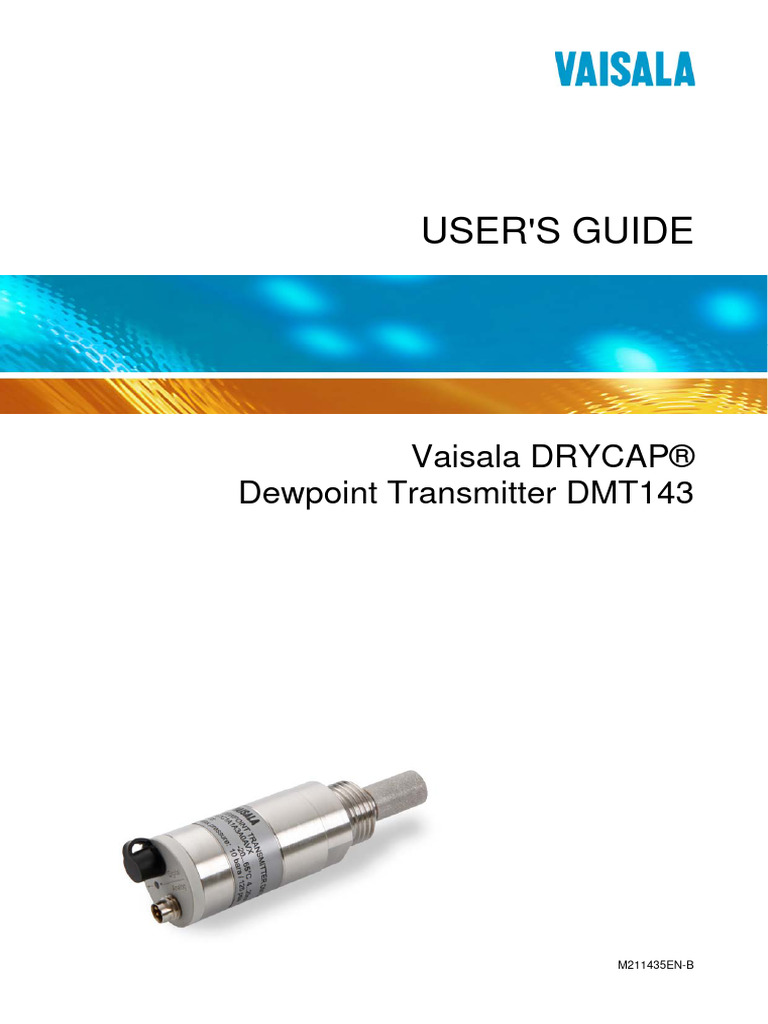 Vaisala DMT143 Manual | PDF | Electrostatic Discharge | Electrical Engineering
