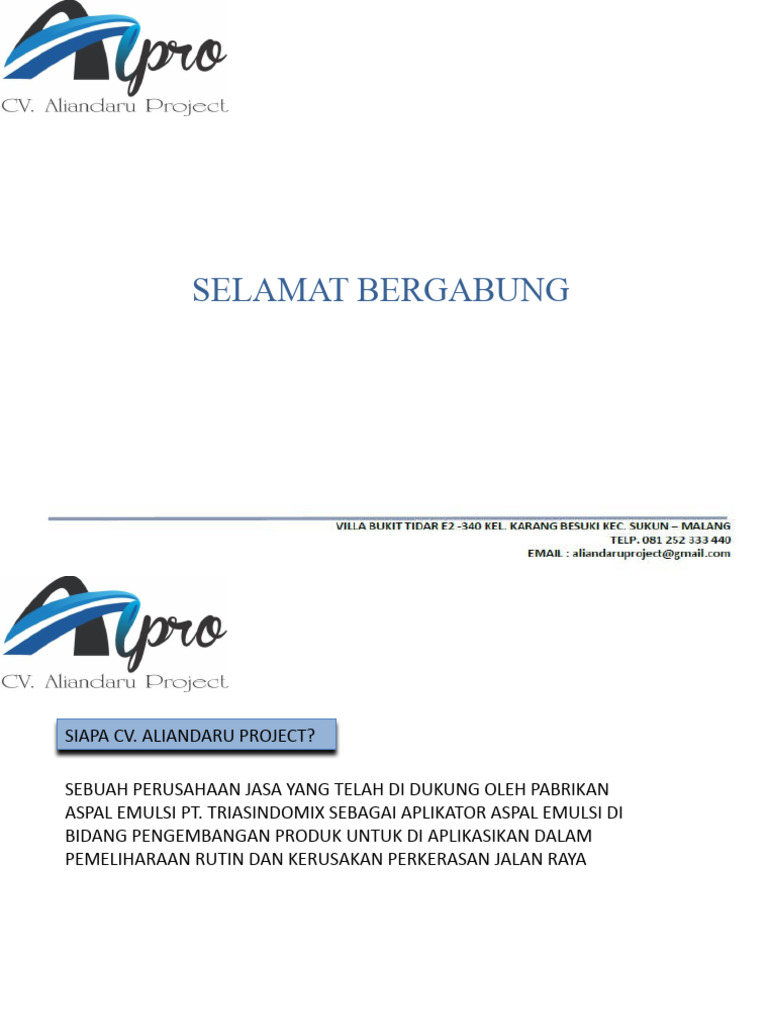 Presentasi CV - ALPRO | PDF