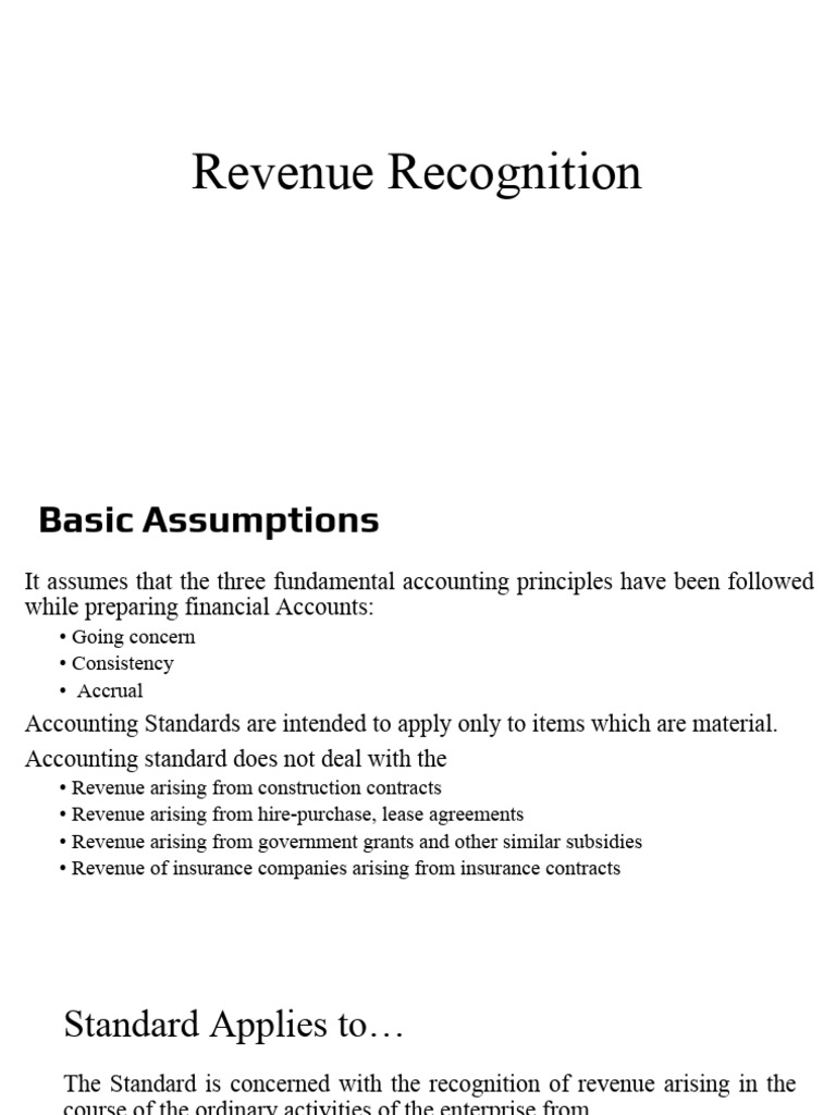 Revenue Recognition | PDF | Revenue | Sales