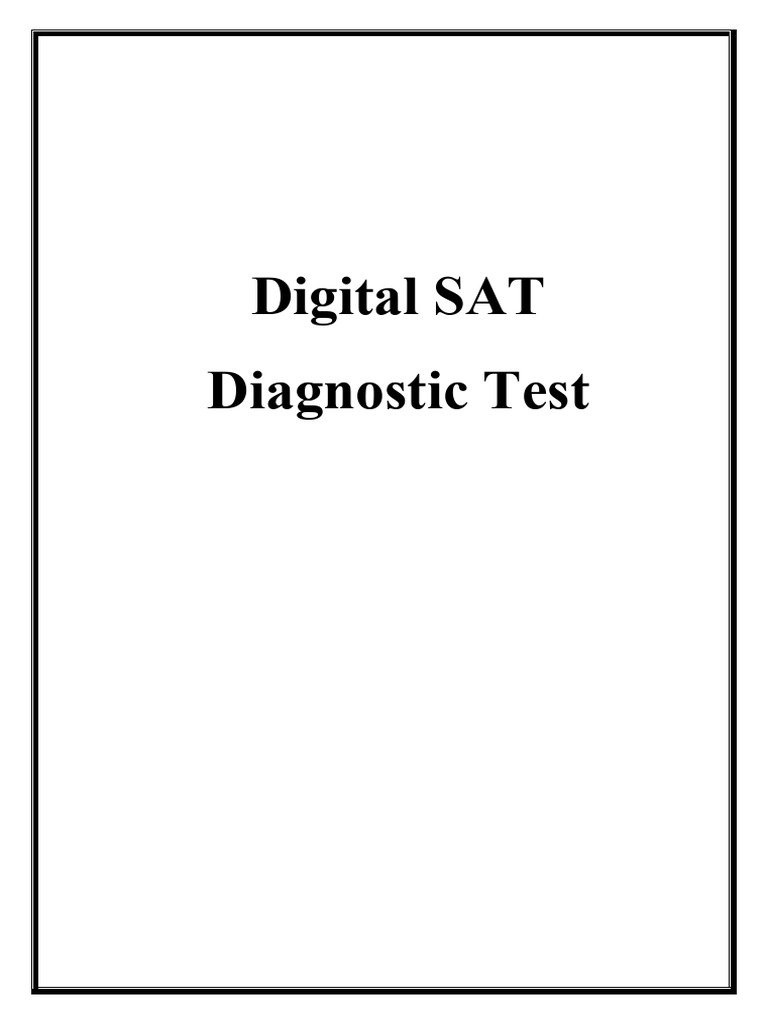 DSAT Diagnostic Test | PDF