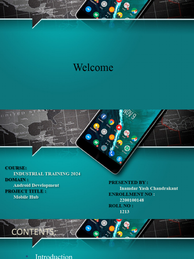 Industrial Training Project PDF Android Operating System Mobile App