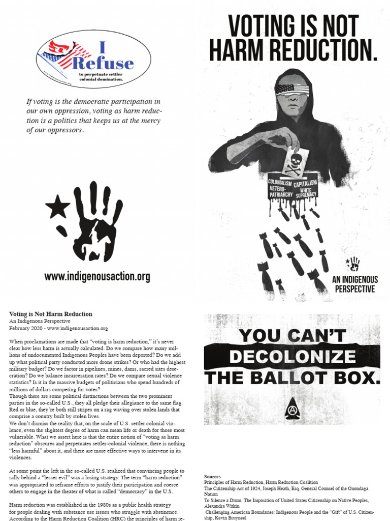 Voting Is Not Harm Reduction Zine FINAL PRINT | PDF | Native Americans ...