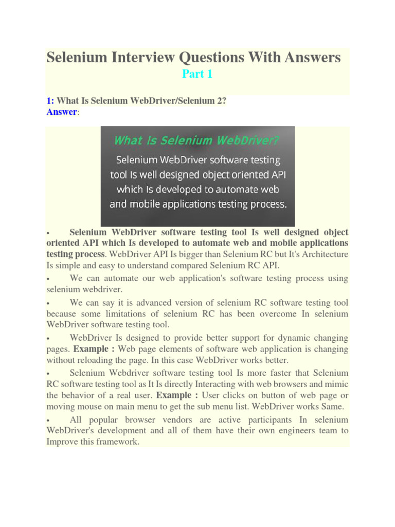 Selenium WebDriver | PDF | Selenium (Software) | Ajax (Programming)