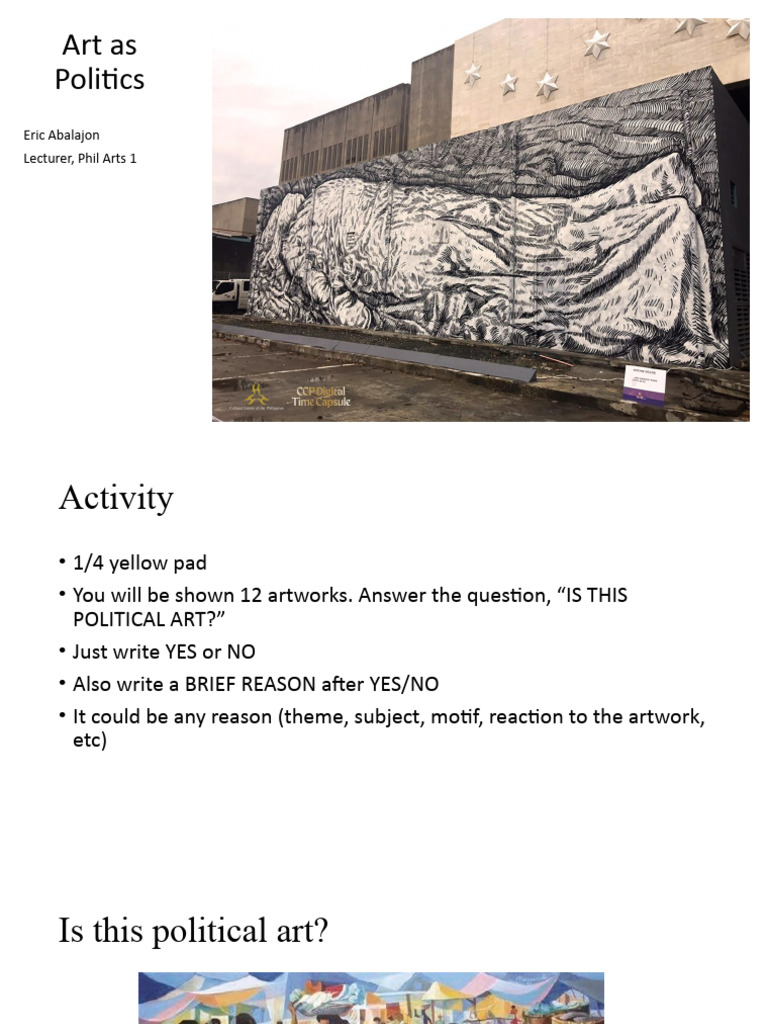 Is This Political Art? Analysis Activity | PDF