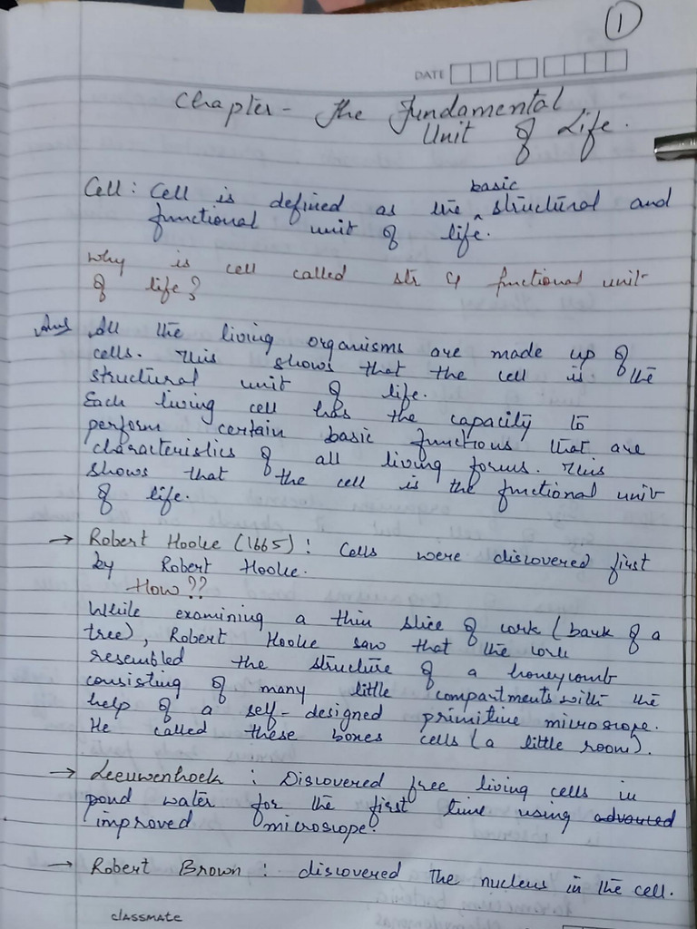 Cell Notes 01 | PDF