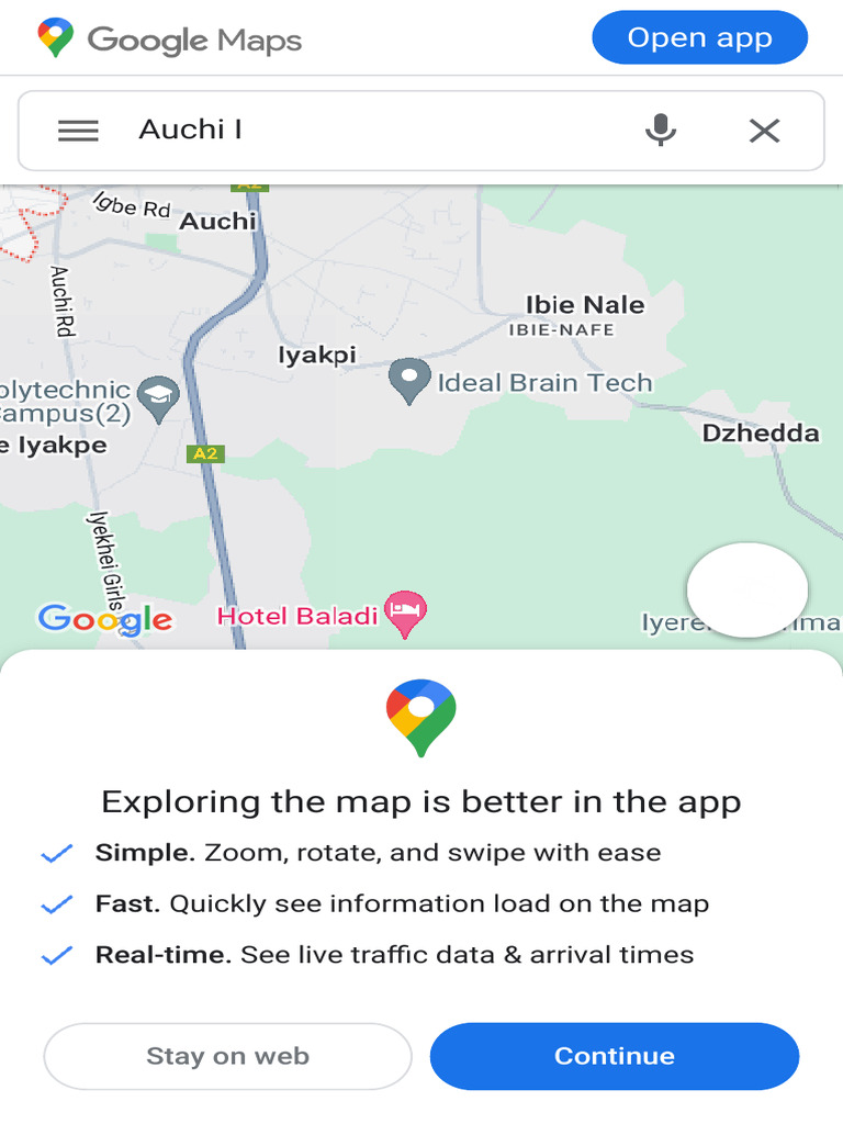 Auchi I - Google Maps | PDF