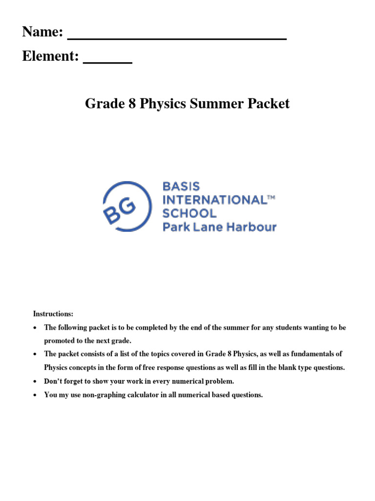 Grade8 Physics | PDF | Force | Velocity