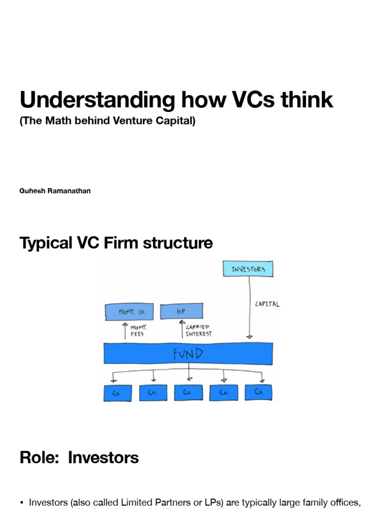 Understanding how VCs think | PDF | Venture Capital | Corporate Finance