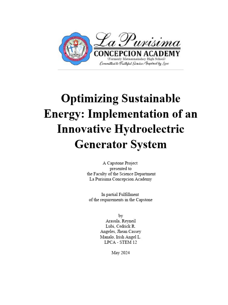 Optimizing Sustainable Energy Implementation of An Innovative ... Optimizing Sustainable Energy Implementation of An Innovative ...