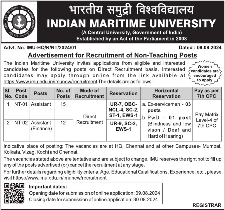 IMU Advertisement ATAF 09 08 2024 | PDF