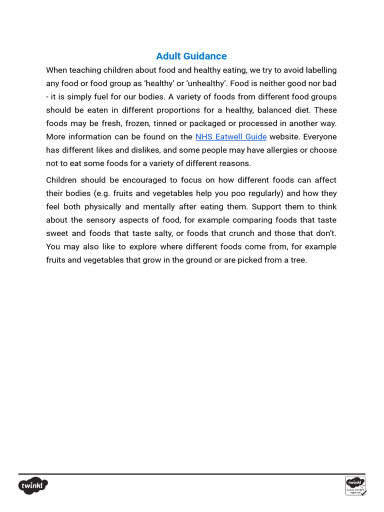 KS1 Healthy Eating Guide & Quiz | PDF | Foods | Healthy Diet