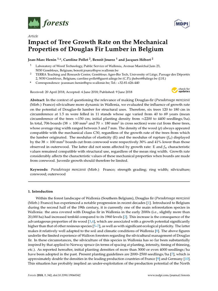 Impact of Tree Growth Rate On The Mechanical Prope | PDF | Wood ...
