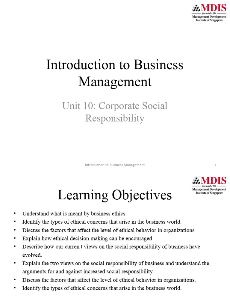 Business Ethics & Social Responsibility | PDF | Corporate Social ...