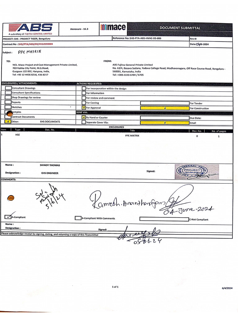 Pta Ppe Matrix | PDF