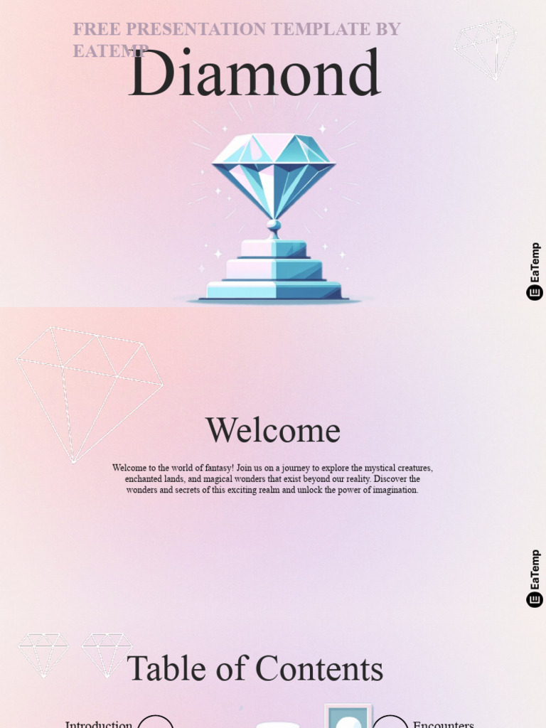 Diamond PowerPoint Template by EaTemp | PDF | Fantasy | Elf (Dungeons & Dragons)