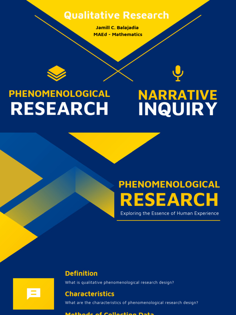 Phenomenological and Narrative Inquiry | PDF | Narrative | Qualitative ...