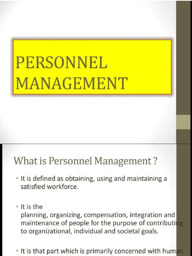 Personnel Management | PDF