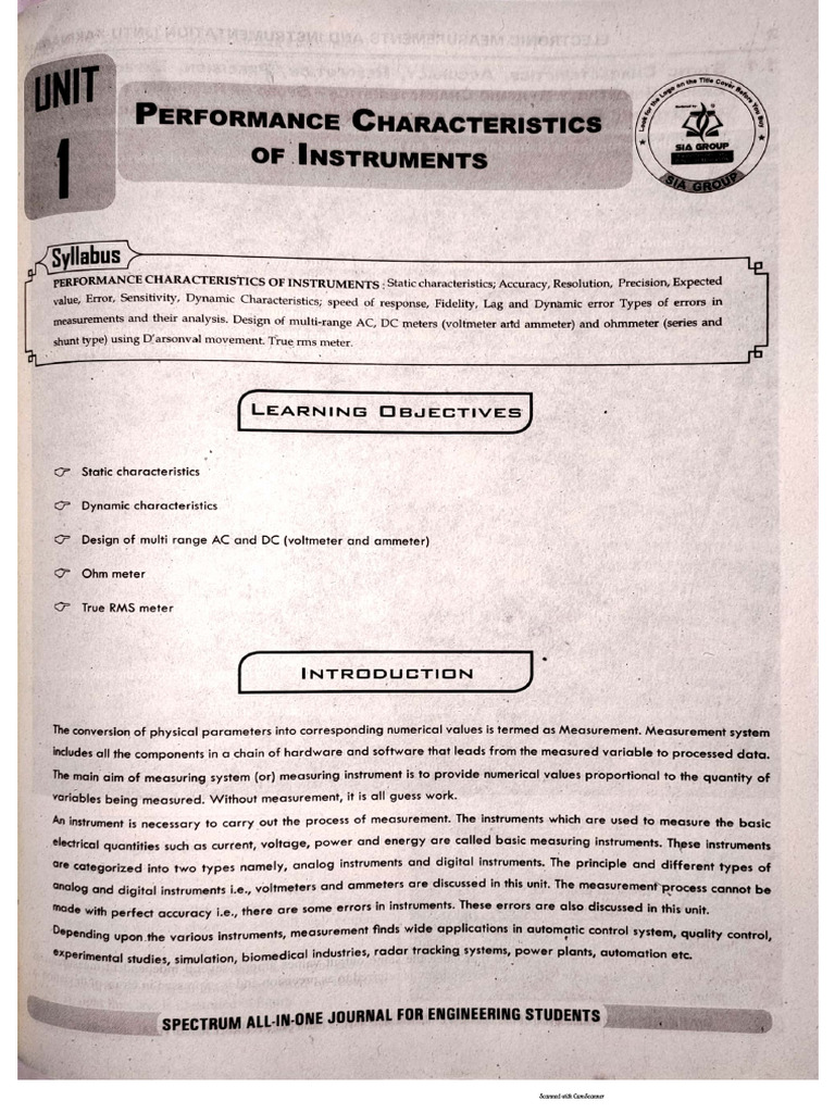 Emi Unit 1 Spectrum | PDF