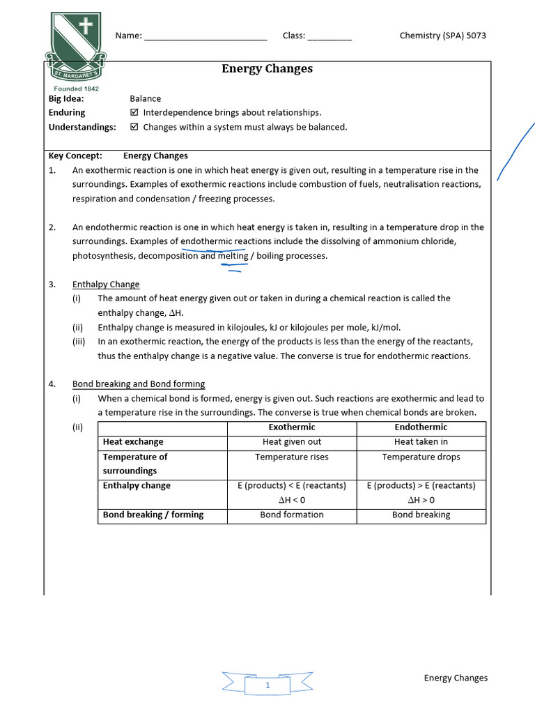 Kyra Santhanam (Stmargaretss) - 141 Energy Changes Worksheet | PDF ...