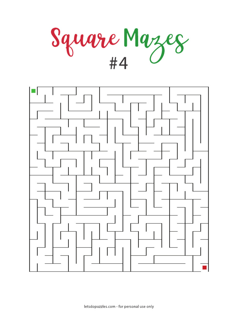 Square Mazes 4 | PDF