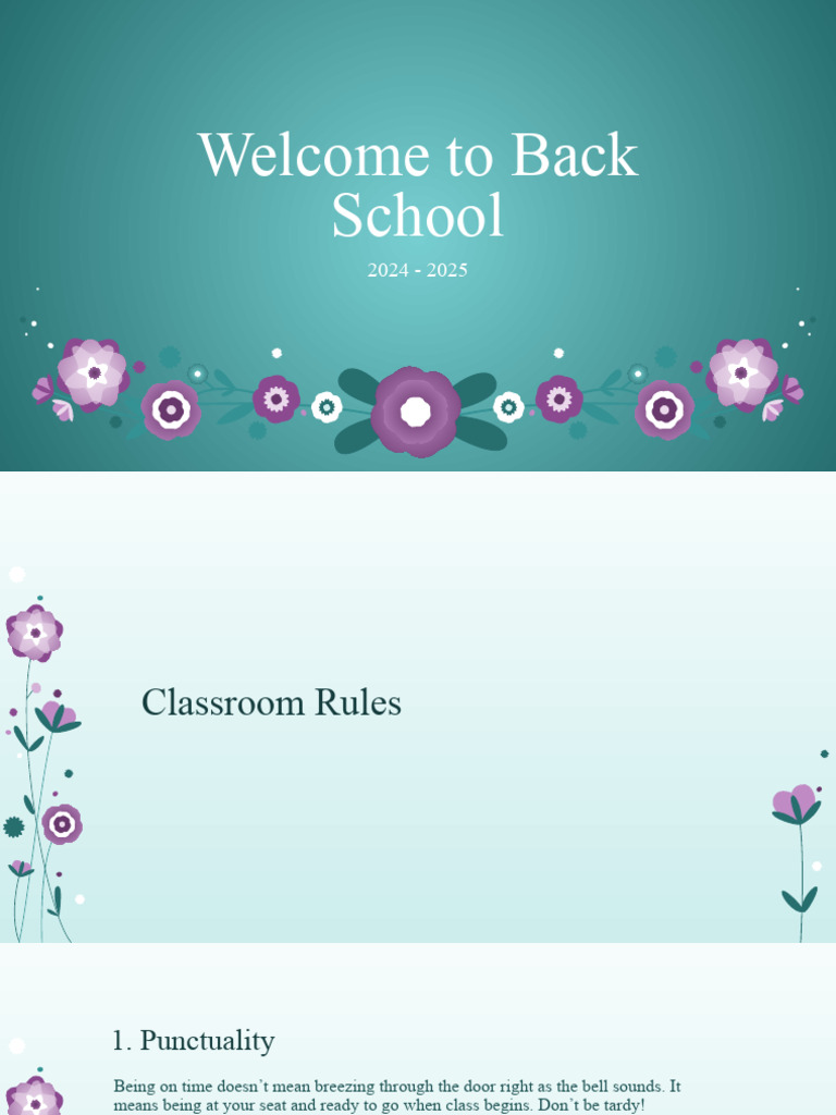 Classroom Rules Orientation | PDF