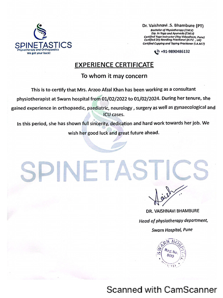 Experience Certificate | PDF