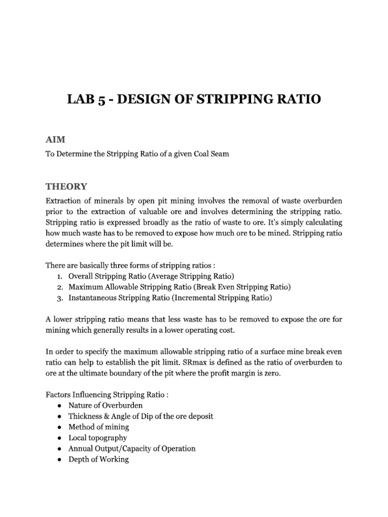 1.stripping Ratio | PDF