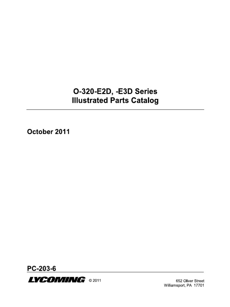 O-320-E2d - Ipc | PDF