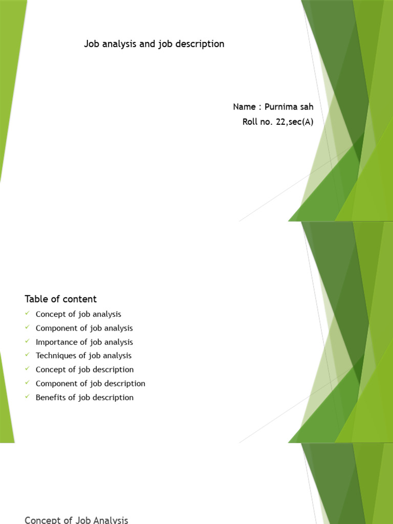Job Analysis and Description Overview | PDF