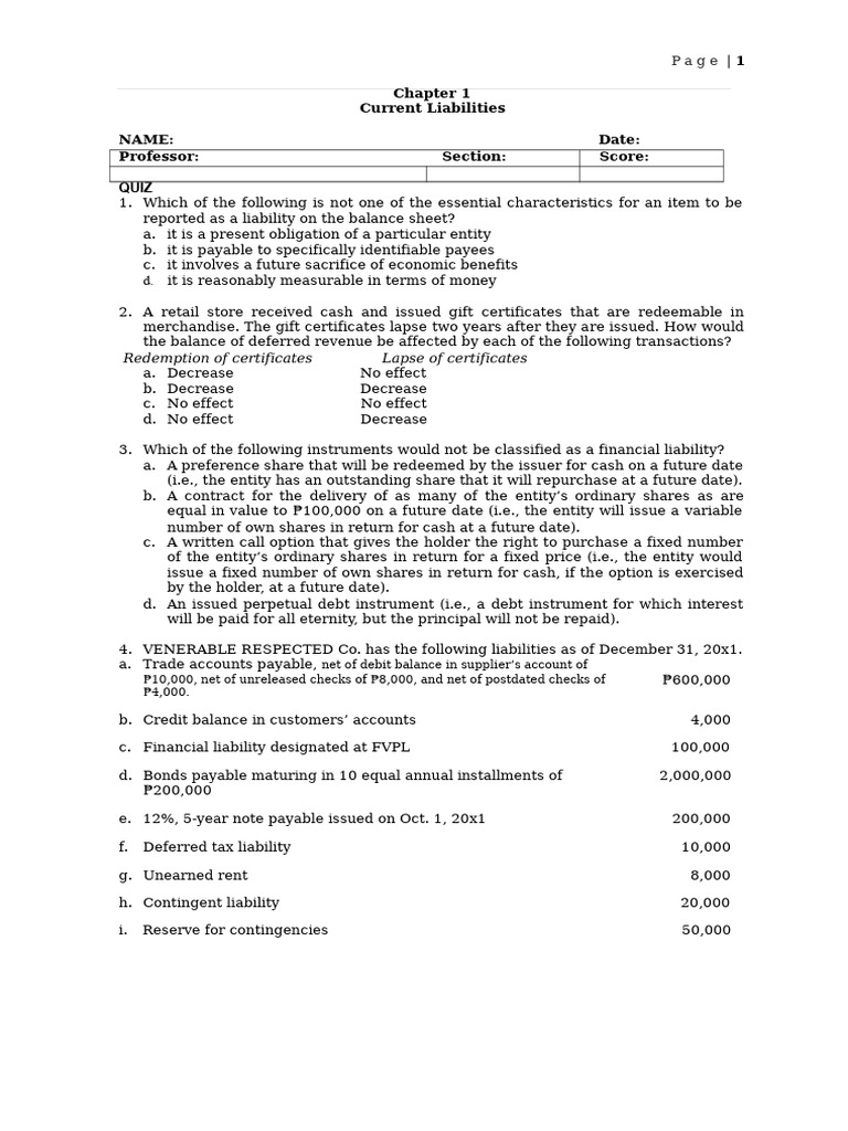 Acctg 201 pq1 Anskey Problems and Answer Keys On Accounting 201 ...