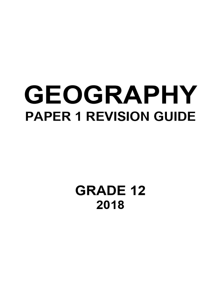 GEOGRAPHY Revision Booklet | PDF | Cost Of Living | River