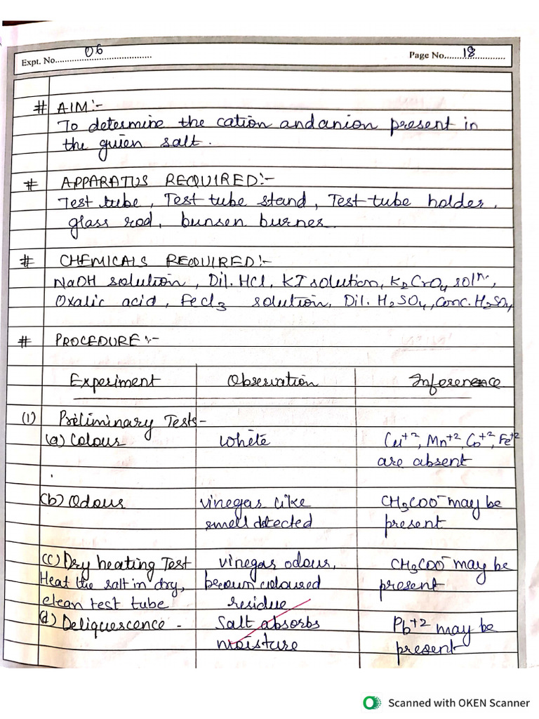 Exp 7 - Lead Acetate | PDF
