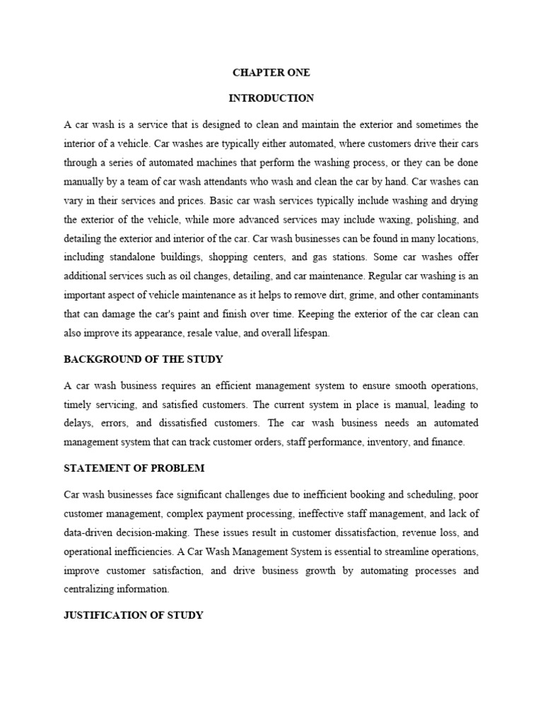 Car Wash Management System Overview | PDF | Customer Relationship ...