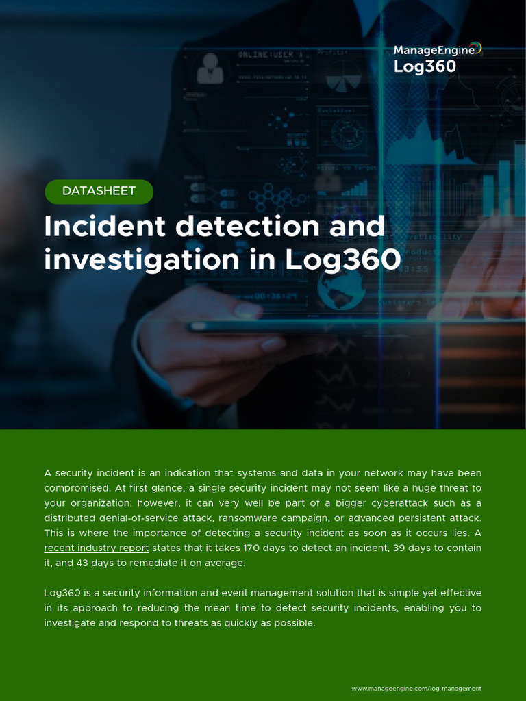 Incident Detection and Investigation Log360 | PDF | Computer Security | Security