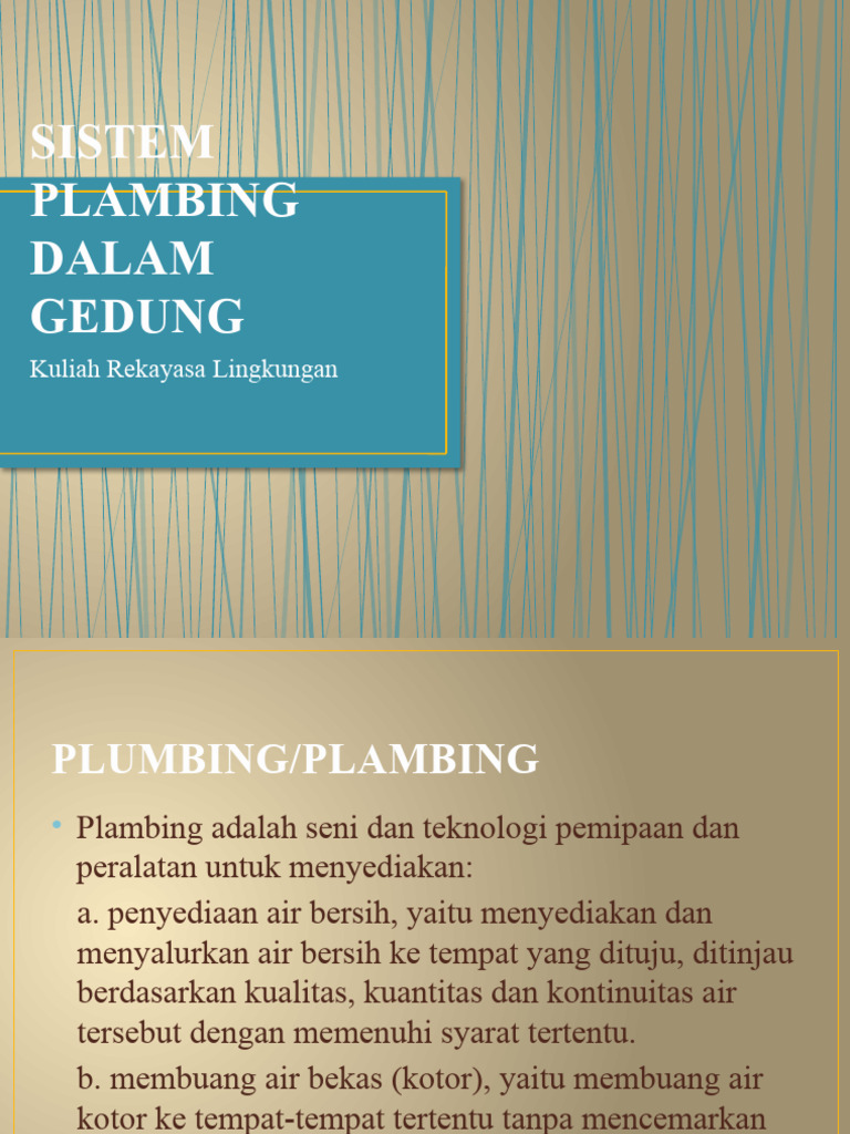 Sistem Plambing Dalam Gedung | PDF | Griya & Taman