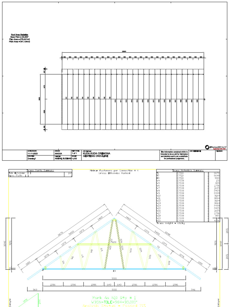 Perhitungan Atap - TKN Mampang | PDF
