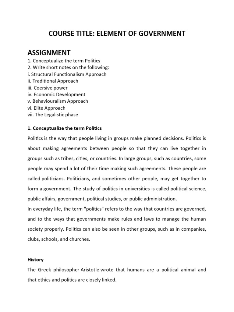 ELEMENT OF GOVERNMENT | PDF | Science | The Prince