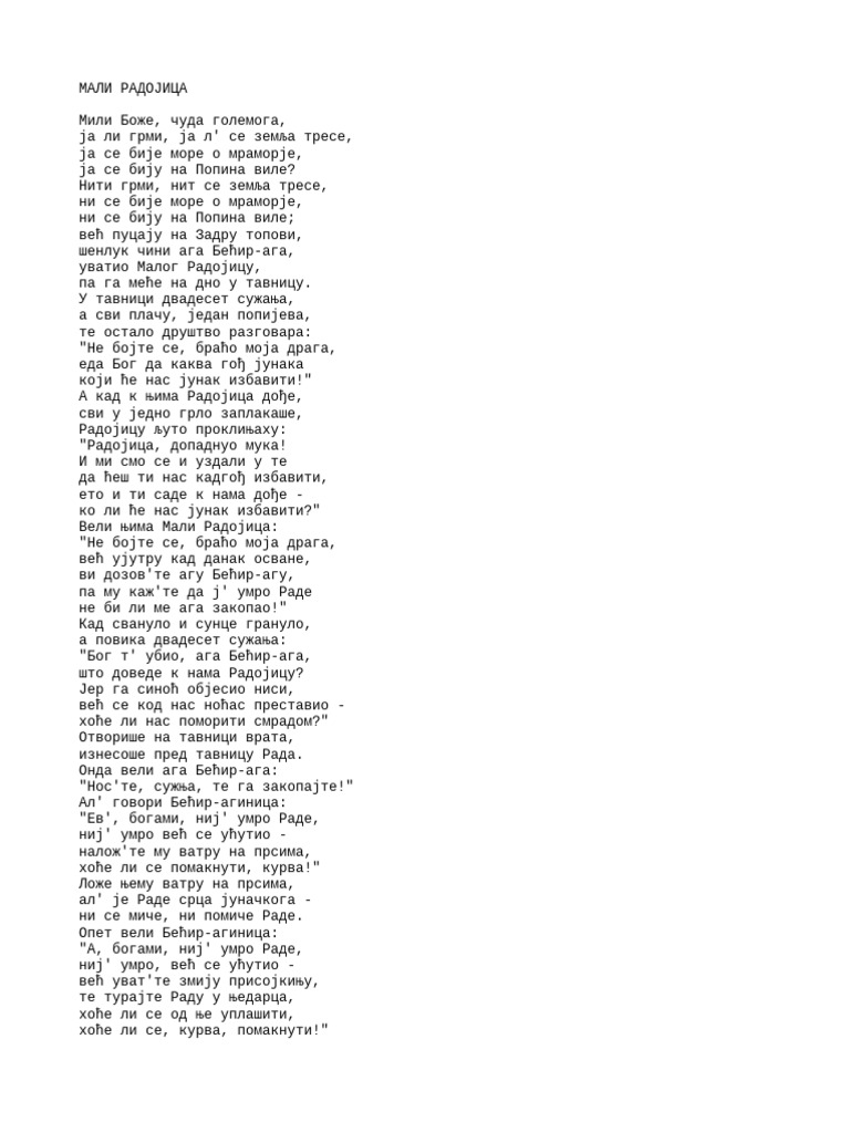 Mali Radojica | PDF