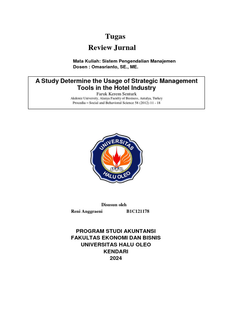 178 - Reni Anggraeni (Review Juenal Sistem Pengendalian Manajemen) | PDF