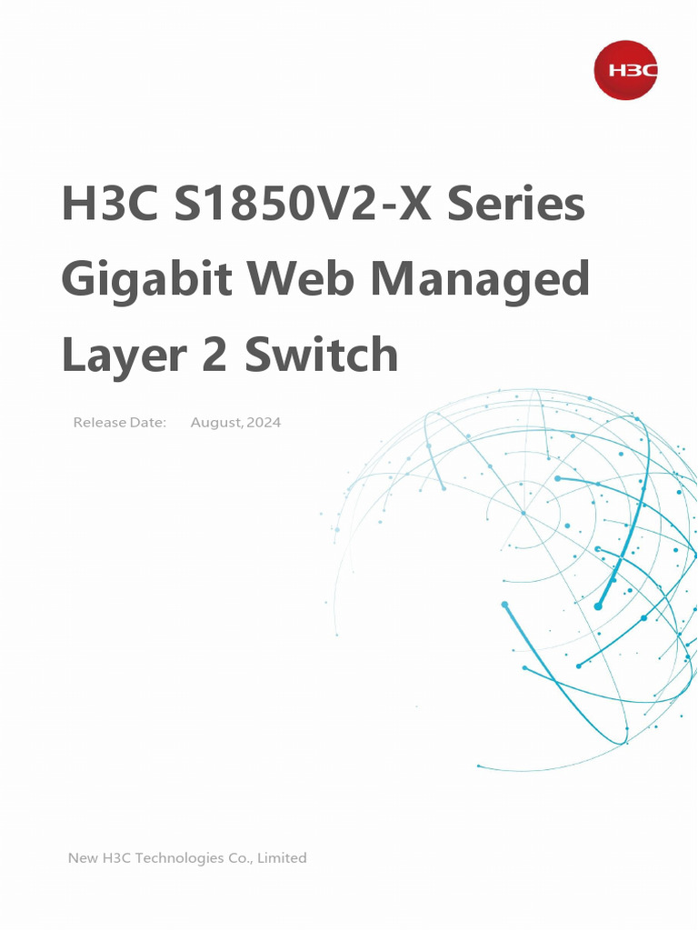 H3C S1850V2-X Series Layer 2 Gigabit Access Switch Datasheet - 1861417 - 748048 - 0 | PDF ...
