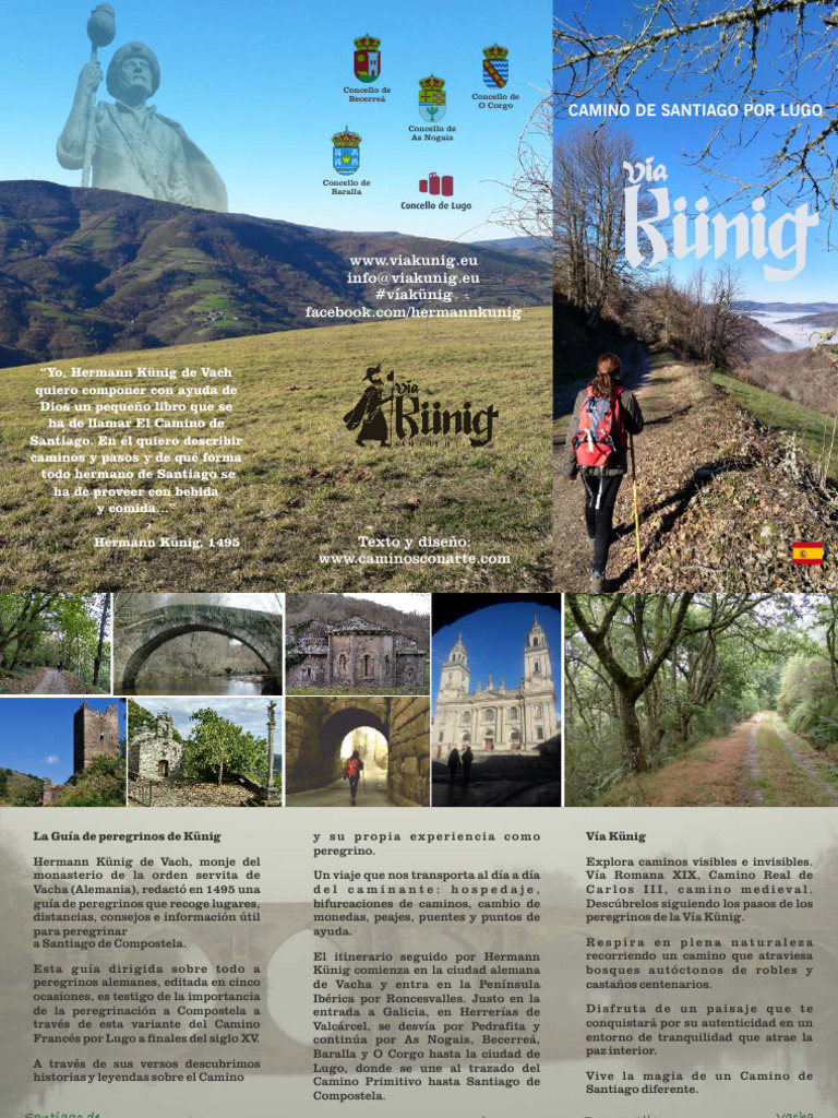 Triptico Via Kunig ESPANOL Web | PDF | Camino de santiago | Santiago de ...