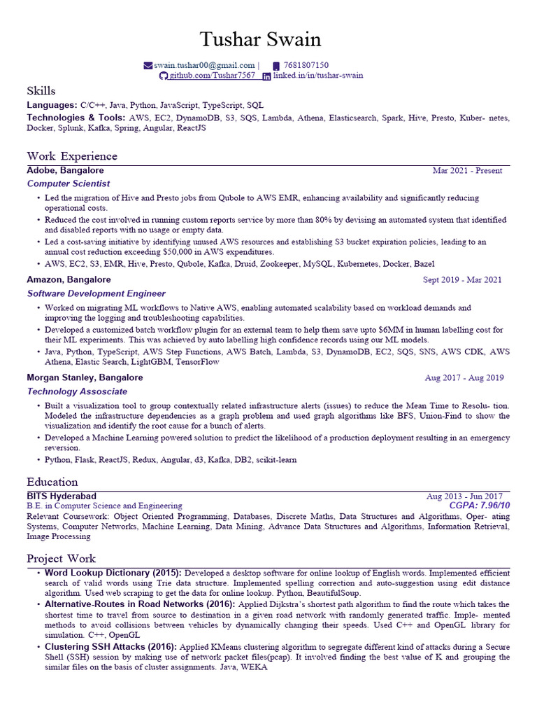Ashish Pratap Singh Resume | PDF | Amazon Web Services | Data Ashish Pratap Singh Resume | PDF | Amazon Web Services | Data