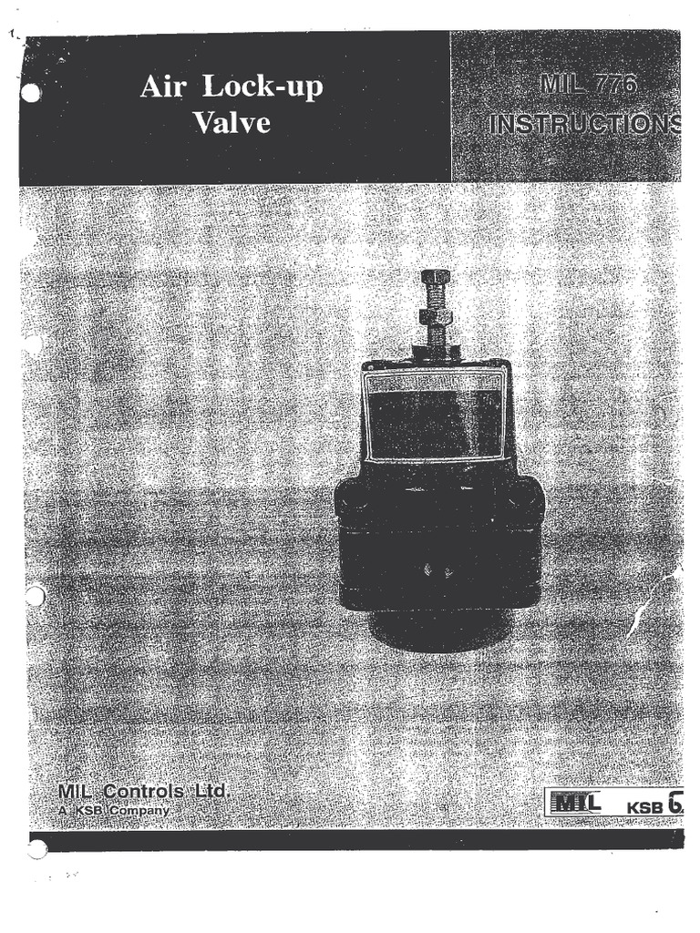 1.1.7 776 - Air Lock Up Valve - Instruction Manual | PDF
