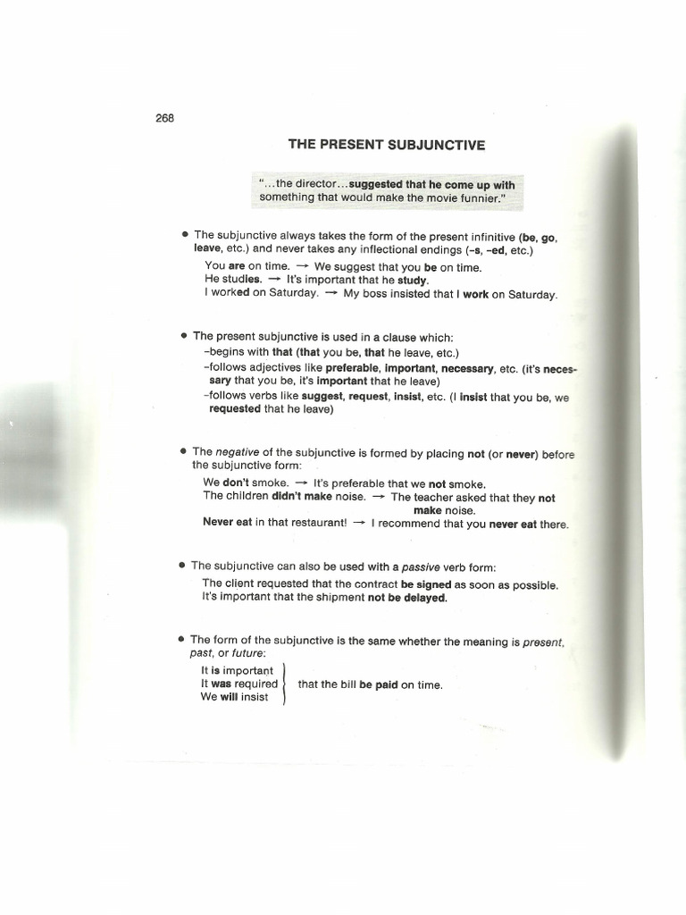 1) The Present Subjunctive | PDF