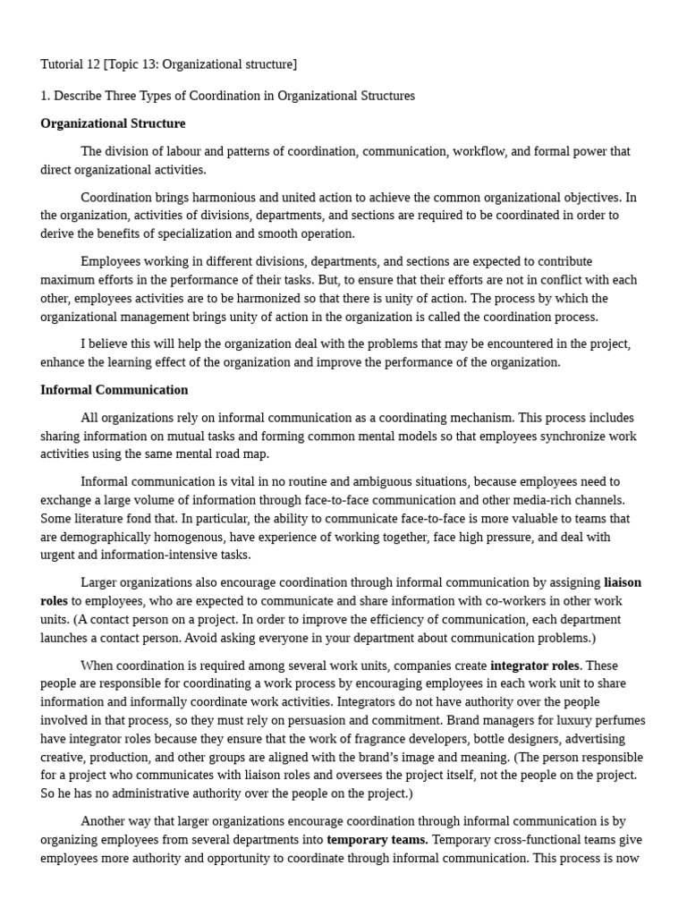 Chapter 14 Organisational Culture Notes | PDF | Goal | Standardization