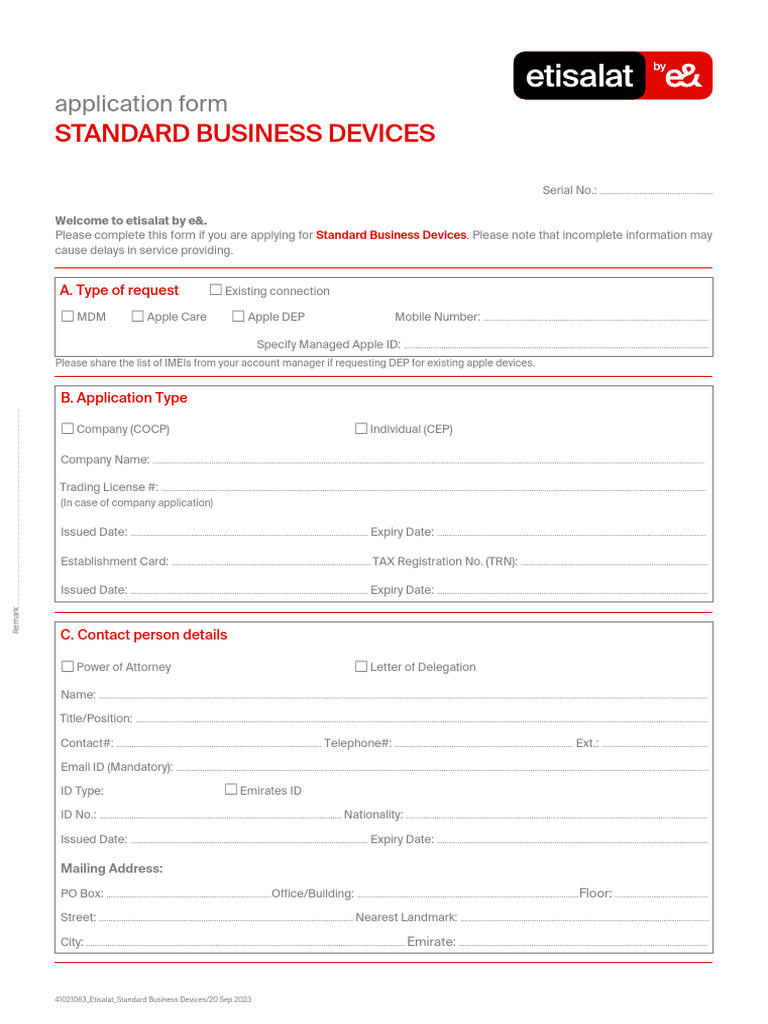 Iphone 15 E&tb Business Device Application Form New V6 Eng | PDF ...